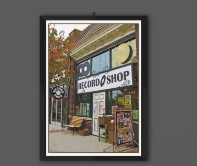Record Shop Art Print Record Store Poster Vinyl | eBay
