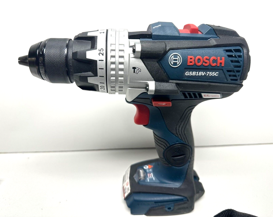 BOSCH GSB18V-755C 18V BRUSHLESS 1/2" Hammer Drill/Driver w/BONUS TOOL ...