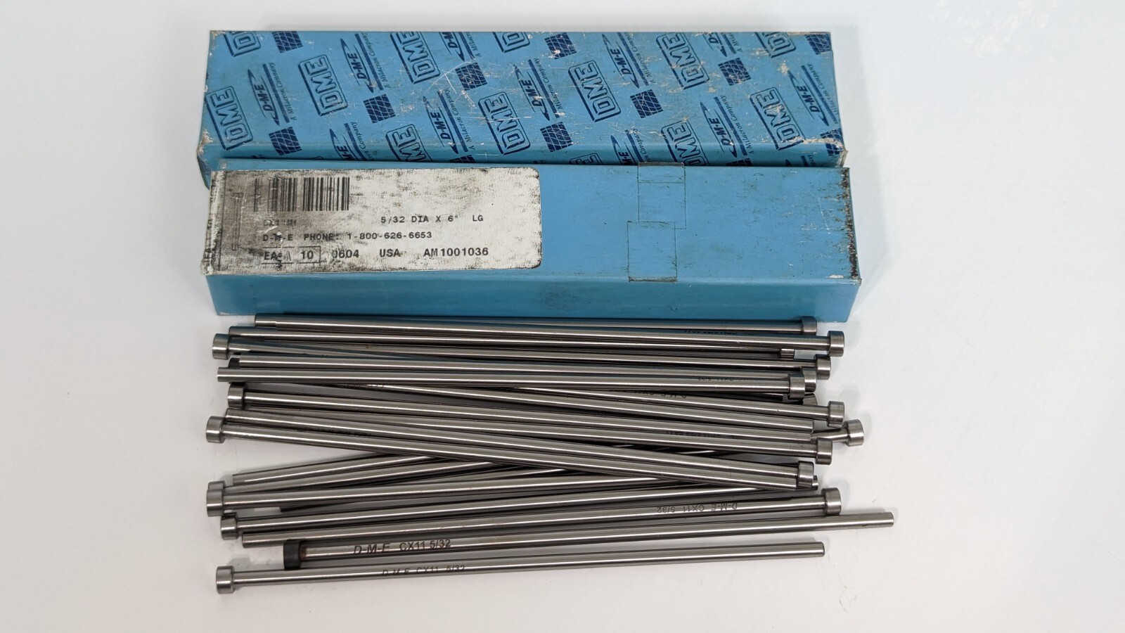 Ejector Core Pin (DME), 5/32" dia (0.15625") 6" L, (CX11M6) (qty 4 per ...