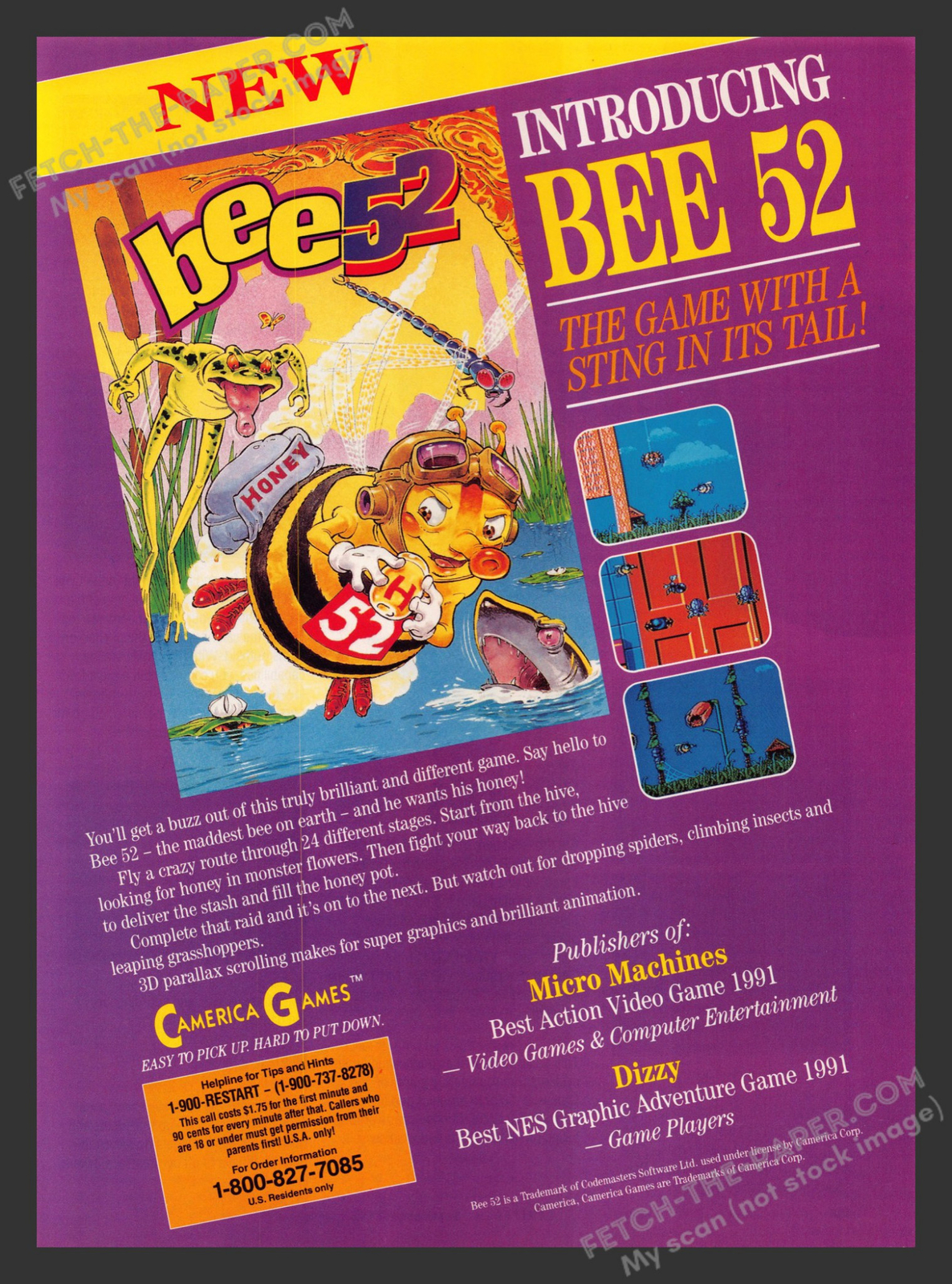 Bee 52 Video Game 1990s Print Advertisement Ad 1992 | eBay
