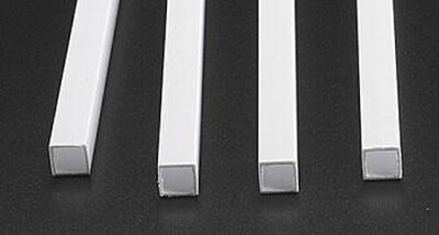 Plastruct Square Tube Styrene 3/8 (4) - Model Scratch Building Plastic ...
