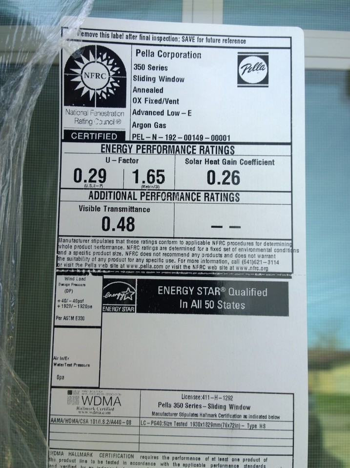 NEW: Premium PELLA Almond-Color Vinyl Semi-SLIDER Home WINDOW (52" W x ...