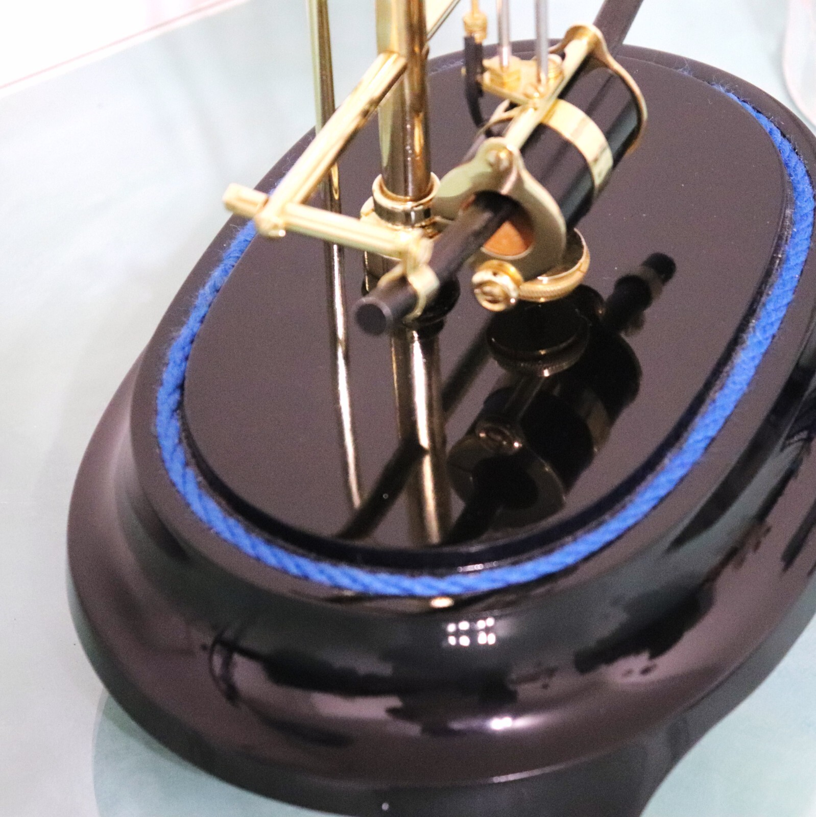 BULLE Mantel SUPER Clock Electric Antique Costa Boda Dome! EBONY French ...