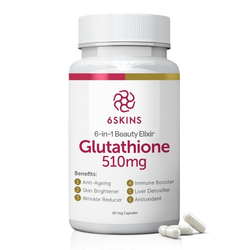 6SKINS® 6in1 Beauty Elixir with Liposomal Glutathione 510mg ...