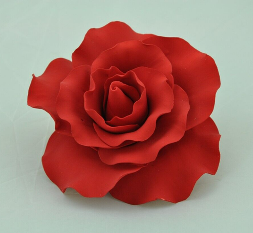 Extra Large Red Rose Sugar flower wedding birthday cake decoration top ...