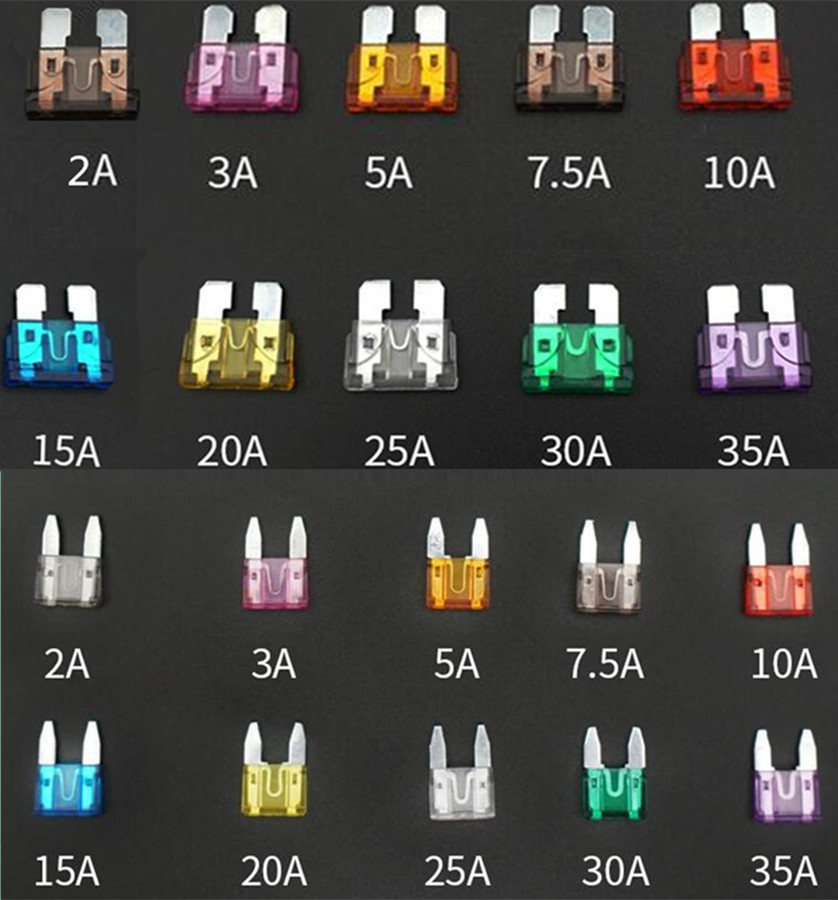 110x Car Low Profile Micro Blade Fuse Box 2 3 5 7.5 10 15 20 25 30Amp ...