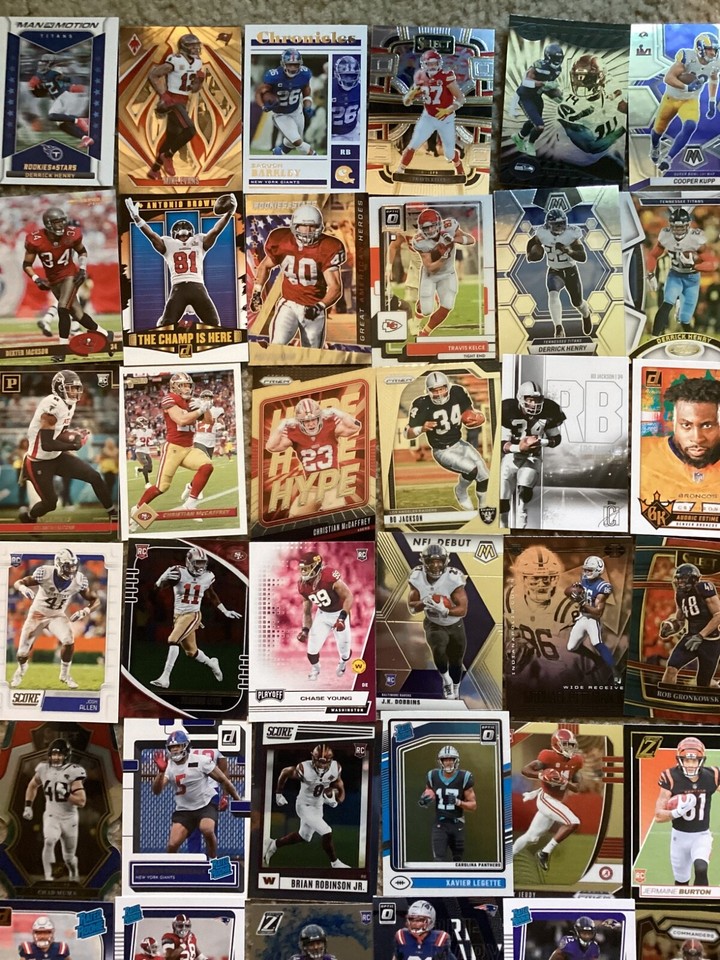 Huge Star Rookie Insert Lot Bo Jackson Pat Tillman Saquan Kelce CMC ...