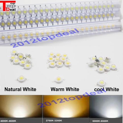 1W 3W High Power Natural/cool White/Warm White LED Beads Lamp diodes | eBay