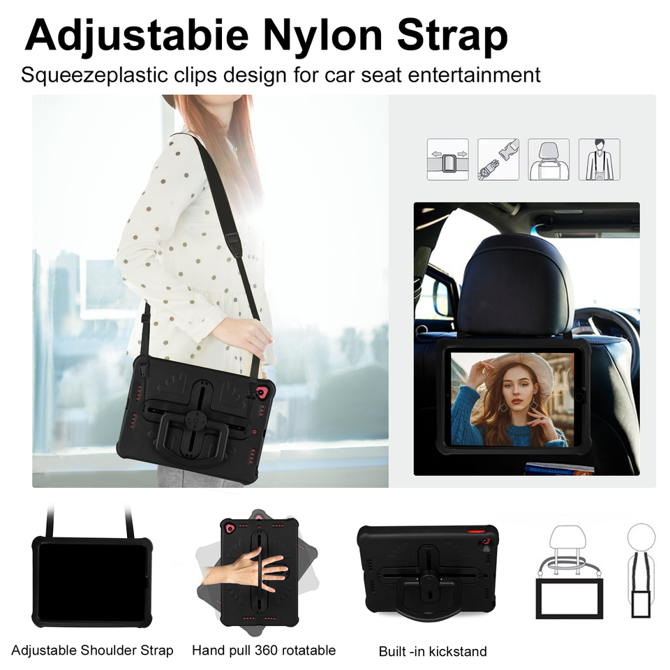 Rotating Stand Case Cover for iPad 8th 9th 10th 11th Gen Pro 11" Mini 8 ...