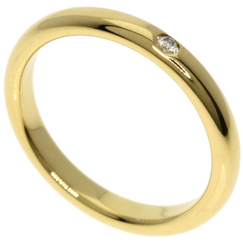 TIFFANY&Co. Stacking band 1P Diamond Ring K18 Yellow Gold Ladies [Used] | eBay