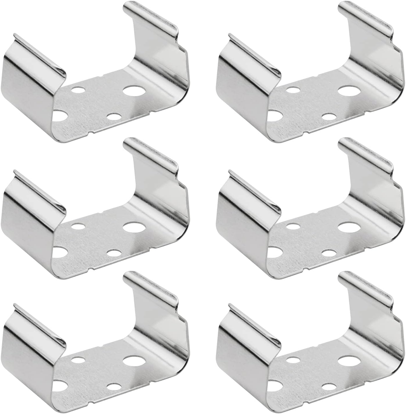 6PCS Metal 9-Volt Battery Clips Battery Holder Clip AA Double Battery ...