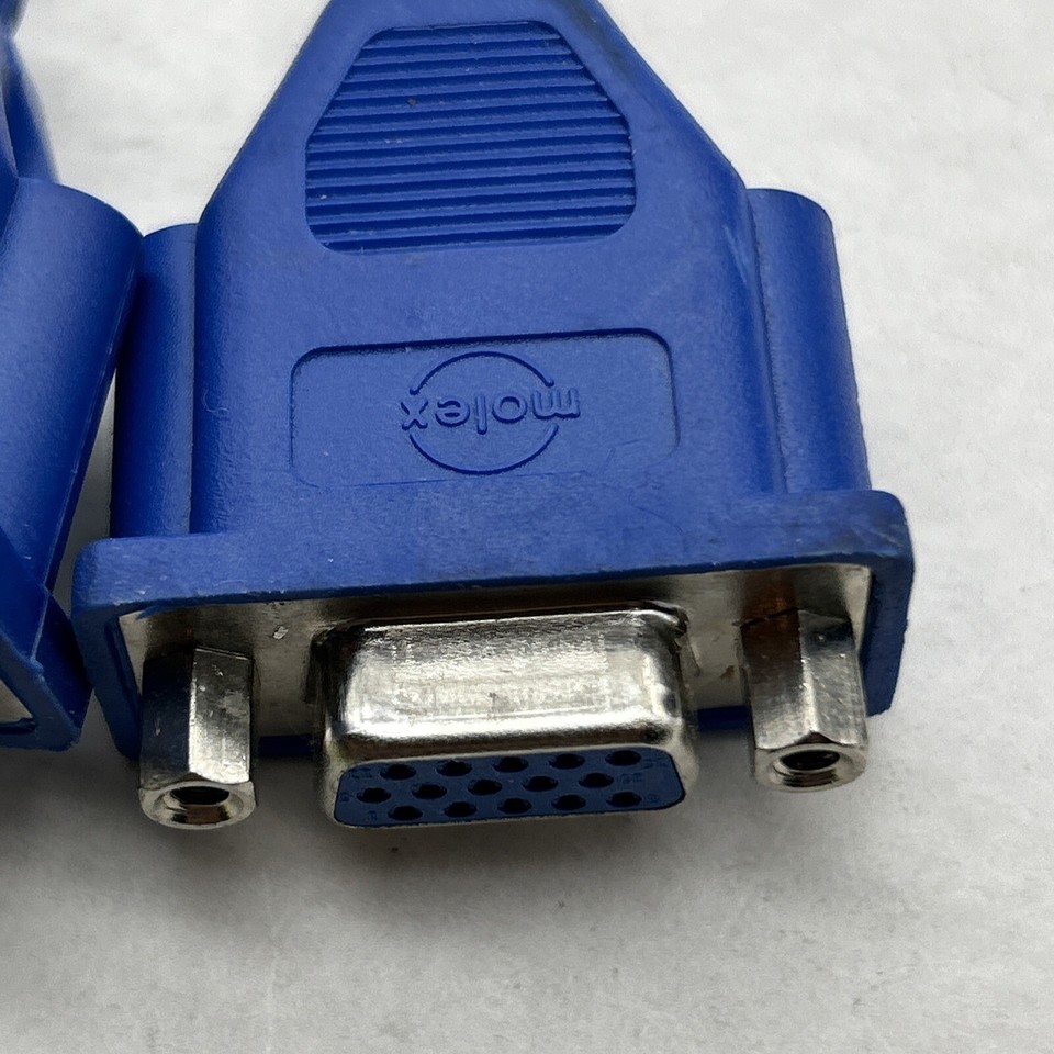 Molex DMS-59 Dual VGA DVI Y Cable Splitter Adapter Male to (2) VGA ...