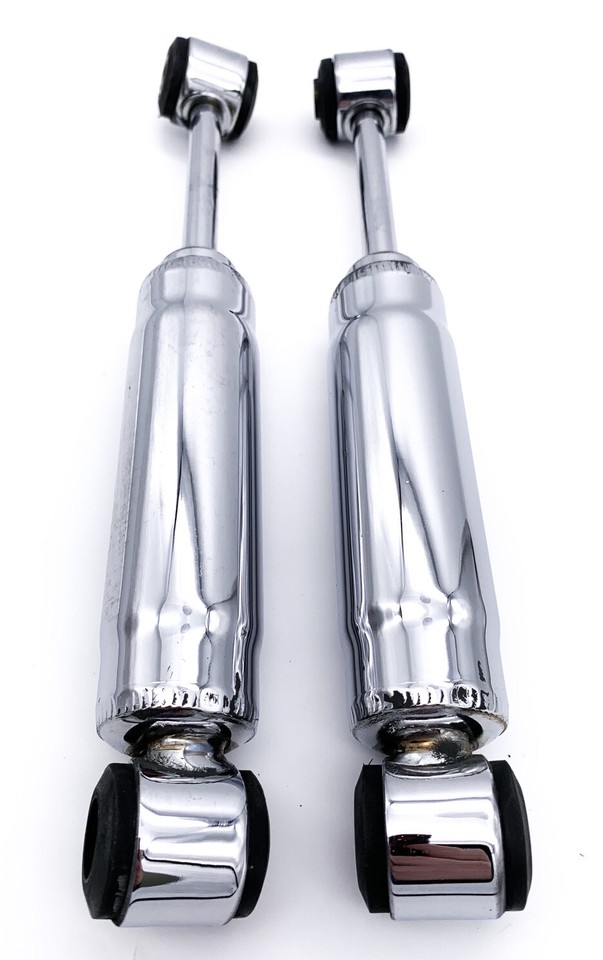 Pair Short Chrome Gas Filled Shock Absorbers For Street / Hot Rod