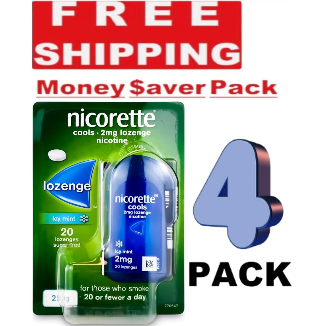 4 x Nicorette Cools 2mg Lozenge ICY MINT 20 Lozenges | eBay
