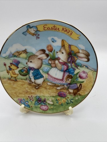 Easter Parade 1993 Easter Plate Porcelain Trimmed 22k 5” Original Box ...