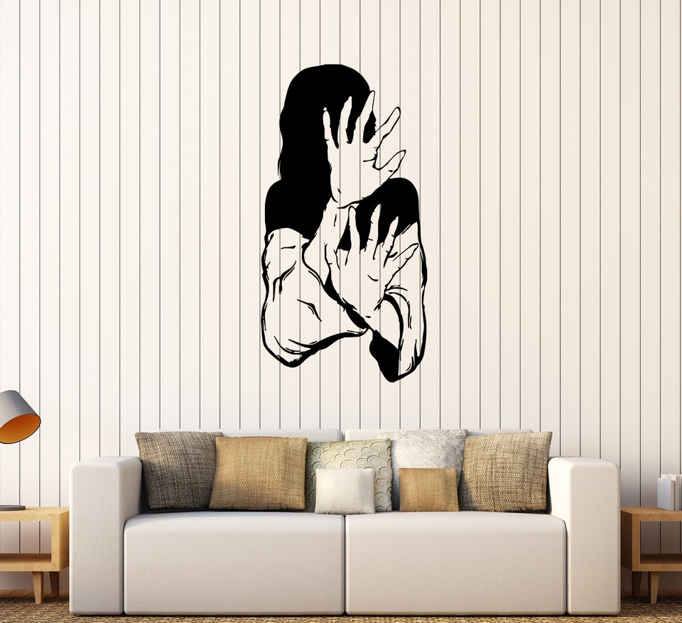 Wall Decal Monster Fear Horror Ghost Girl Death Vinyl Sticker (ed1857 ...