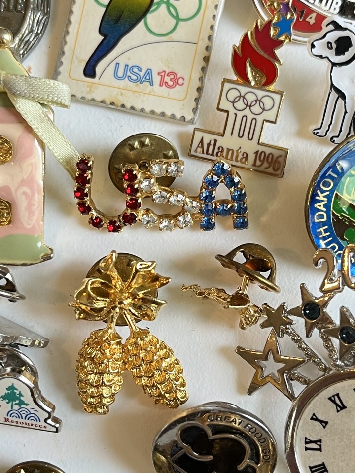 100+ Vintage to Now Hat & Lapel Pins Tie Tacks Pin Buttons Lot | eBay