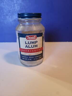Vintage Rexall Lump Alum 6 OZ Bottle RARE | eBay