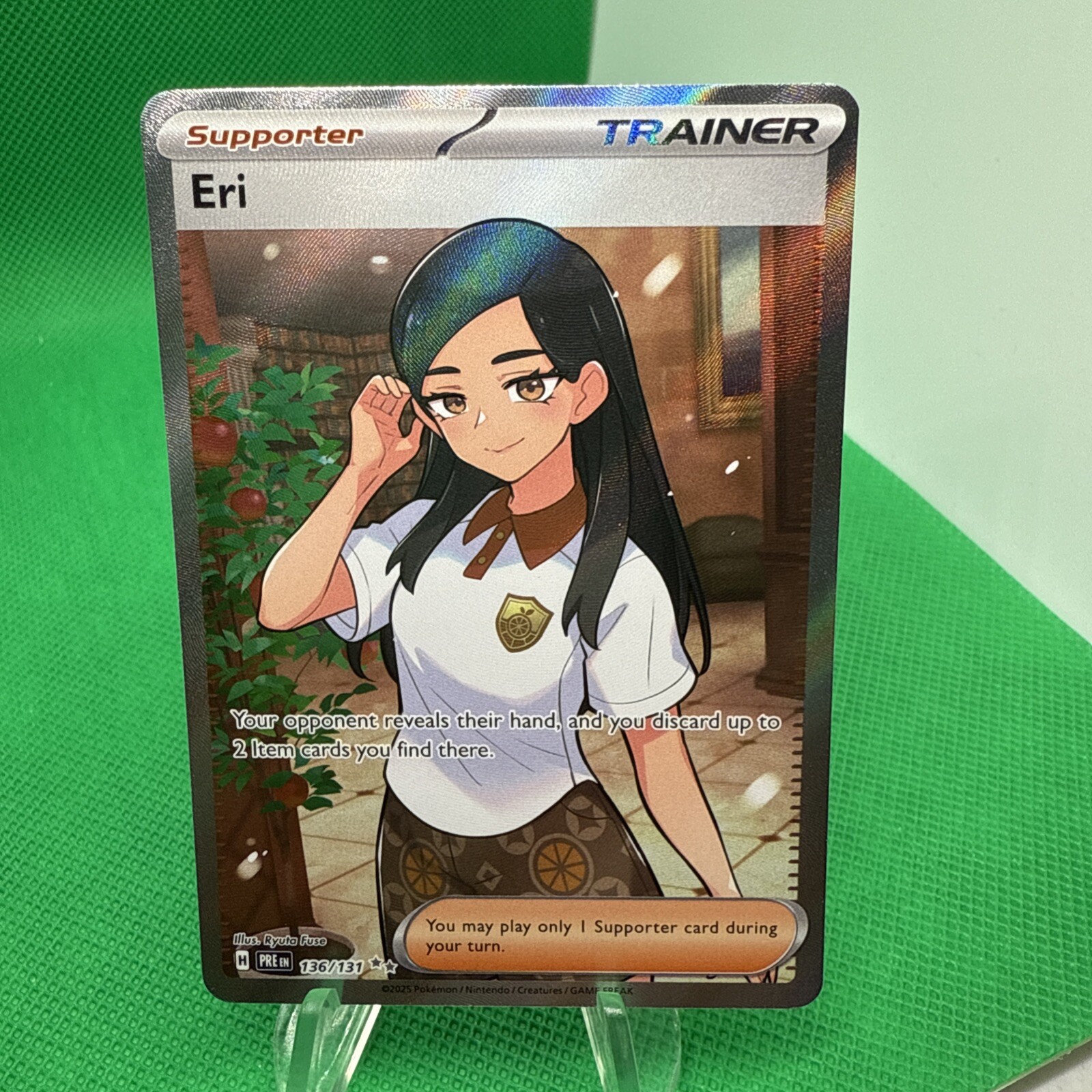 Pokemon Eri 136 Full Art Trainer - Prismatic Evolutions - NM Secret ...