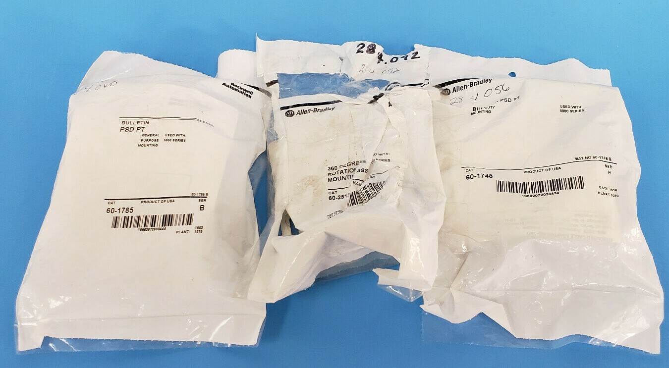 LOT OF 3 NEW ALLEN-BRADLEY MOUNTING BRACKET ASSEMBLIES 60-1748 60-2513 ...