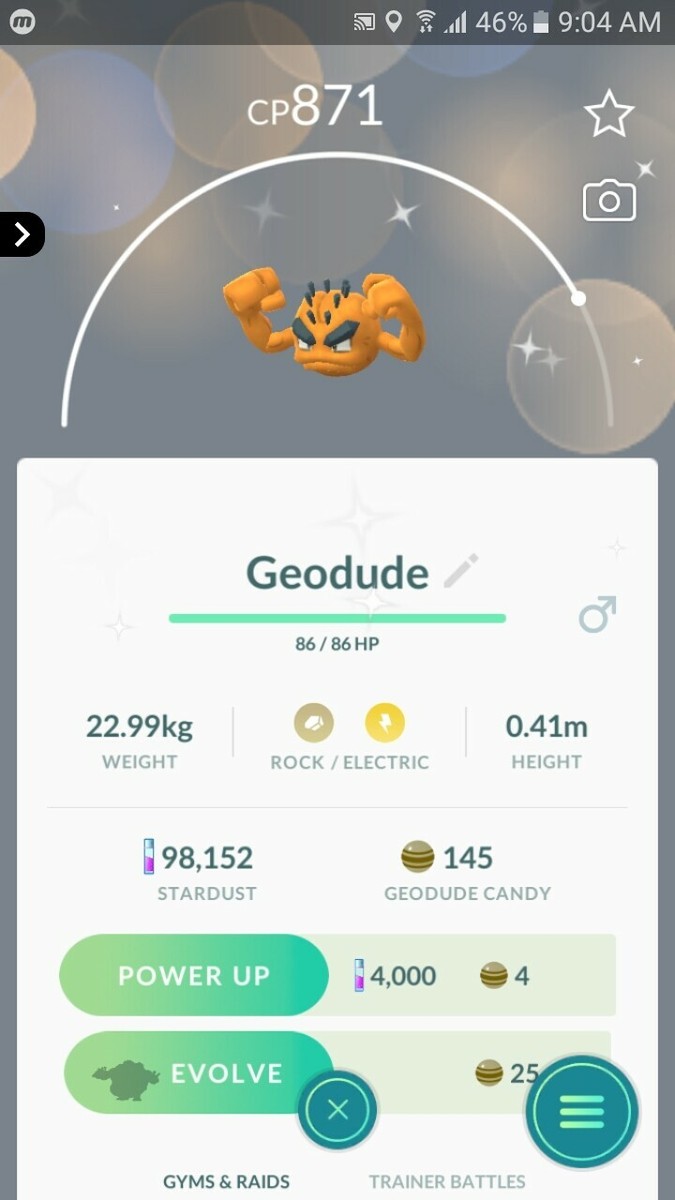 Geodude Evolutions Shiny