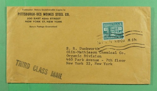 DR WHO NY 3RD CLASS MAIL ADVERTISING STEEL CO k72509 | eBay