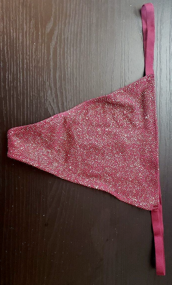 Victoria's Secret Burgundy Gold Sparkle Glitter Panties G-string New Large NIB | eBay