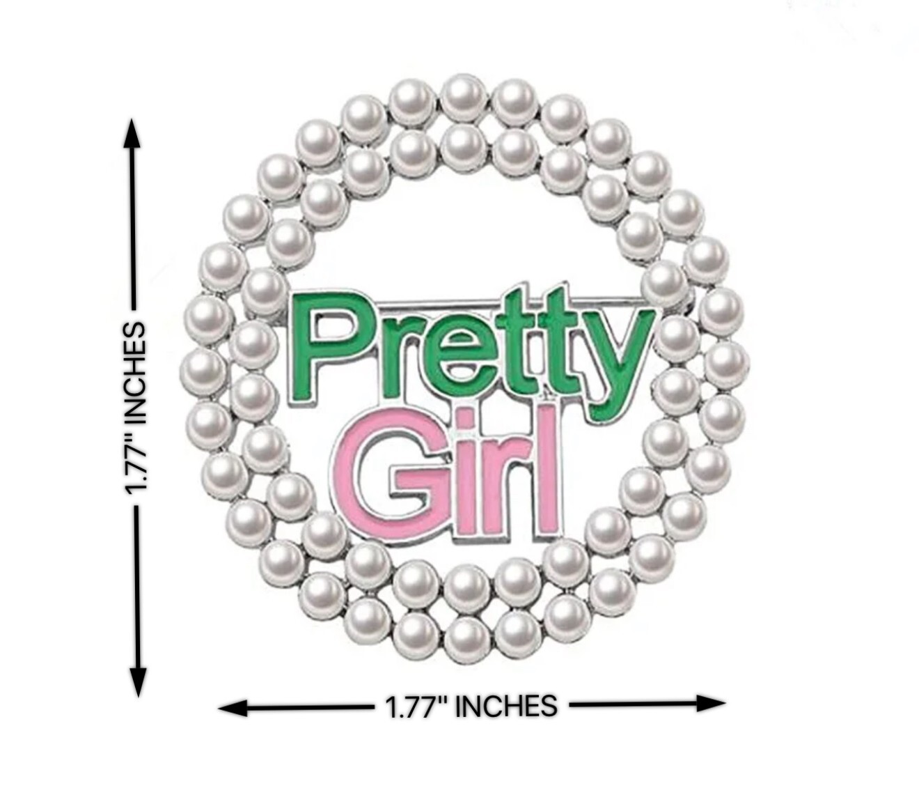 Alpha Kappa Alpha PRETTY GIRL Faux Pearl Enamel Pin ♡ AKA Divine 9 HBCU ...