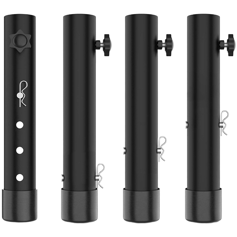 Table Leg Height Enhancers for Straight or Curved Legs 4 Piece Steel ...