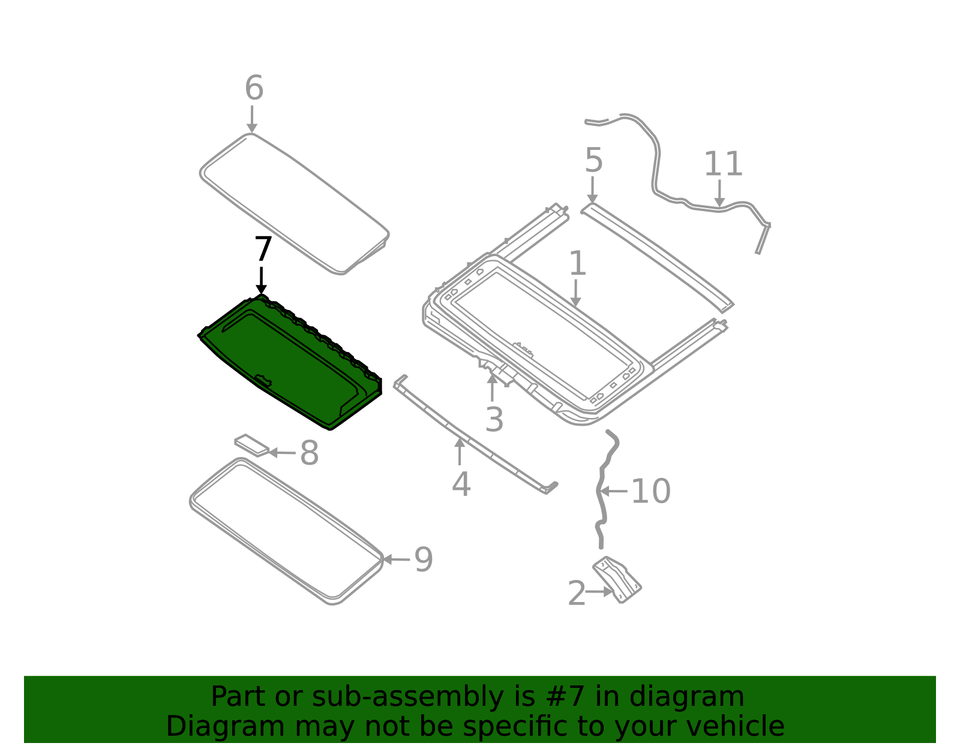 Genuine Nissan Sunroof Cover 91250-EB003 | eBay