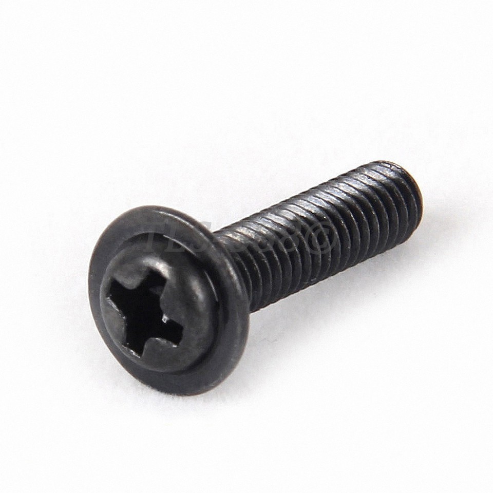 Flanged Phillips Button Head Machine Screws - Black Zinc Plated M2 M2.5 ...