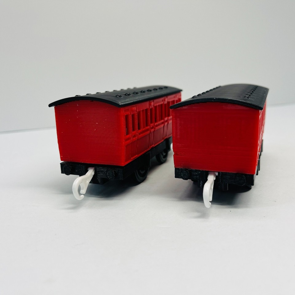Thomas & Friends Trackmaster CUSTOM MADE RED PASSENGER COACH Trains 3D ...