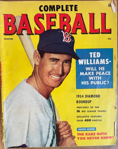 Ted Williams COMPLETE BASEBALL Magazine 1953 Red Sox Vintage | eBay