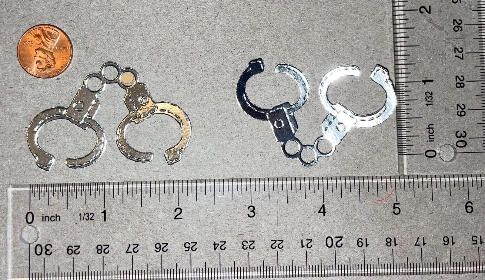 6 HANDCUFFS cardstock paper die cut embellishments | eBay