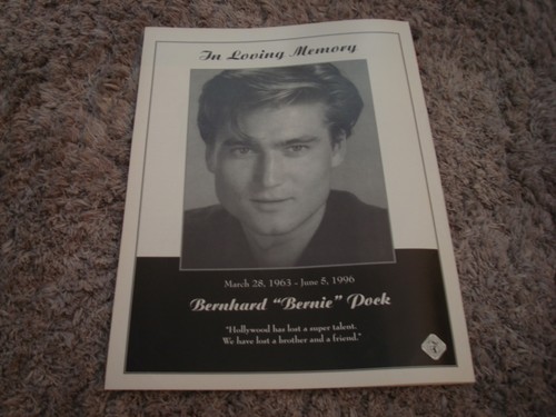 BERNHARD POCK 1963-1996 tribute ad Nancy Kwan & GRACE UNDER FIRE Brett ...