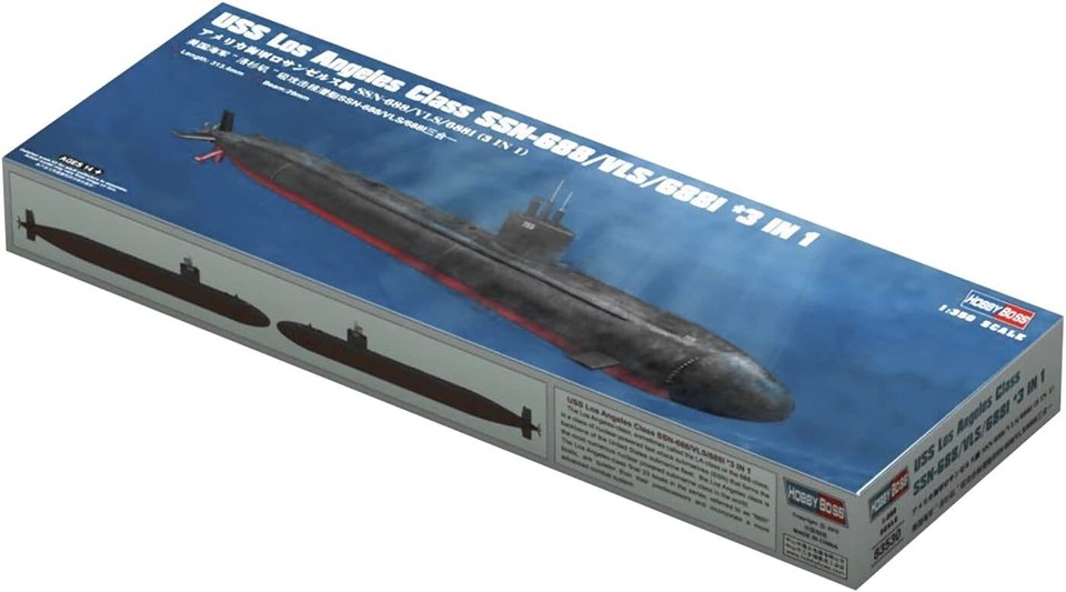 USS Los Angeles SSN-688, 688i Nuclear Attack Submarine 1/350 Scale ...