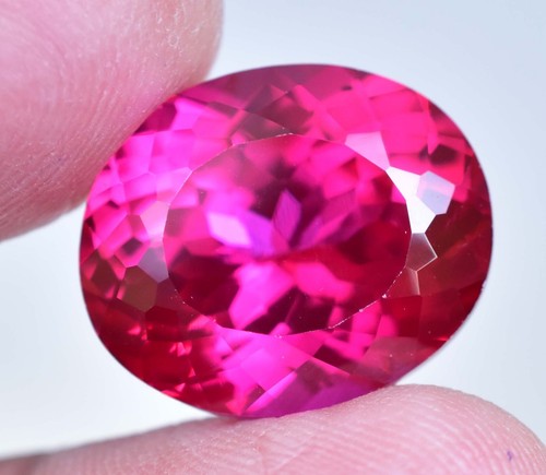 22.70 CT Natürlich Rhodolit Granat Oval Cut Himbeere Pink Zertifiziert ...
