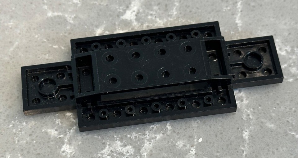 LEGO Vehicle Base 4 x 10 x 2/3 with 4 x 2 Recessed Center 30029 Black ...