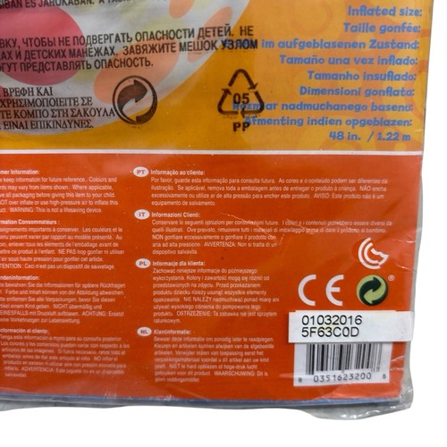 Sizzlin Cool Spotted Beach Ball 48” Toys R Us Inflatable Clear NEW Huge ...