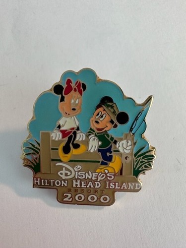 Disney Hilton Head Island Resort 2000 Mickey and Minnie Fishing Pin (C5) | eBay