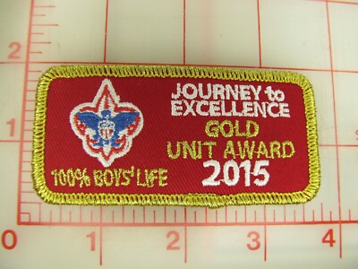 2015 Journey to Excellence GOLD Unit 100% Boys' Life collectible patch ...