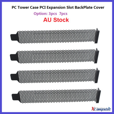 Backplate PC Case PCI Expansion Slot Back Plate Cover Dust Filter Steel ...