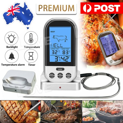BBQ Meat Thermometer Digital Food Probe Cooking Grill Barbecue Wireless ...