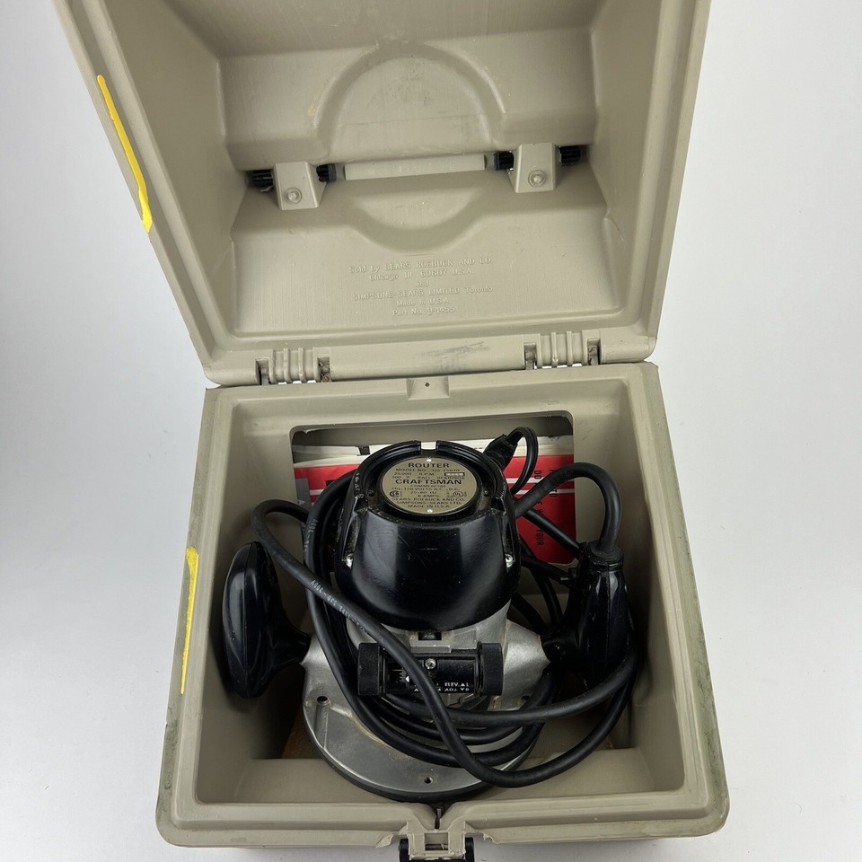 Amazing Vintage 60s Craftsman Router Model 315.25070 With Case, Manual ...