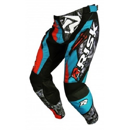 Risk Racing Ventilate 32 waist motocross Pants Machine Blue Motorrad X ...