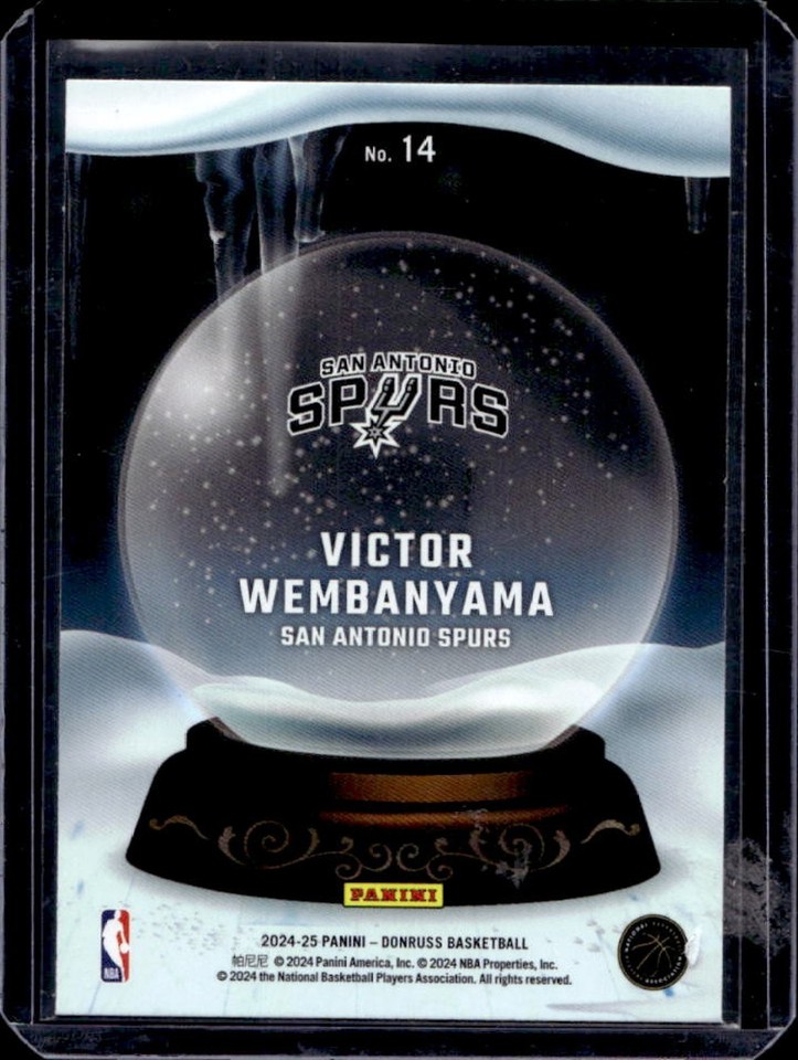 2024-25 Donruss Victor Wembanyama Snow Globe #14 Spurs | eBay