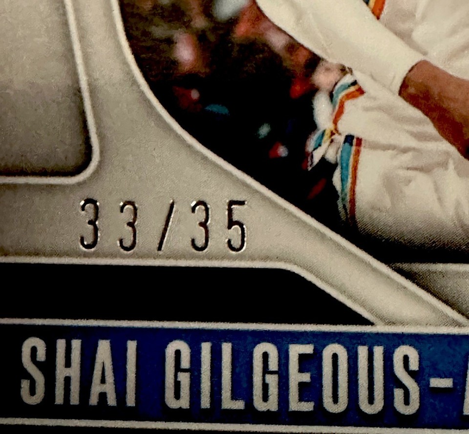 Shai Gilgeous-Alexander 2024-25 Panini Prizm Blue Shimmer #113 33/35 ...