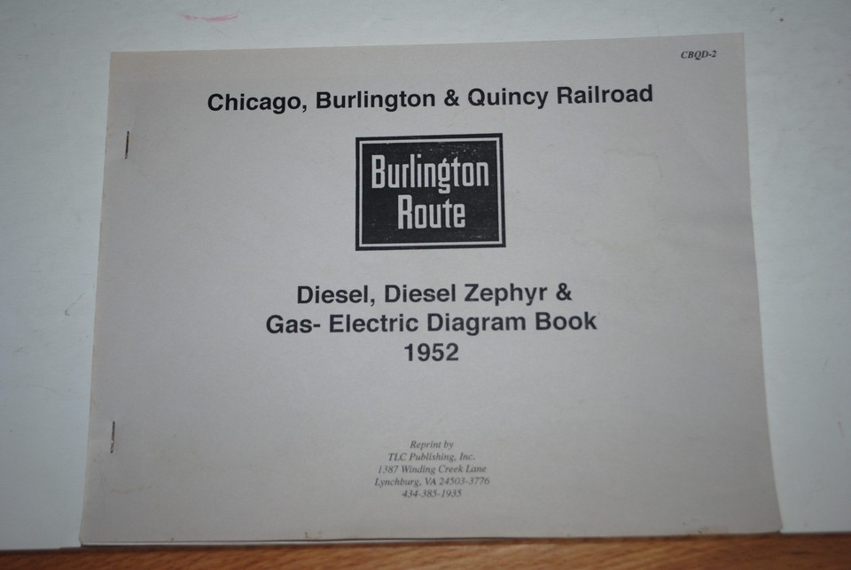 Reprint 1952 CB&Q Diesel, Diesel Zephyr, Gas Electric Locomotive ...