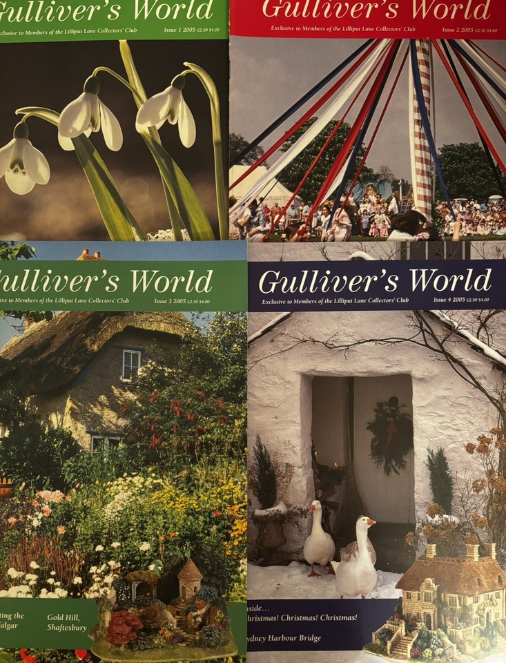 Lilliput Lane Gulliver's World Collector Mags 1999-2007 (36 + more ...