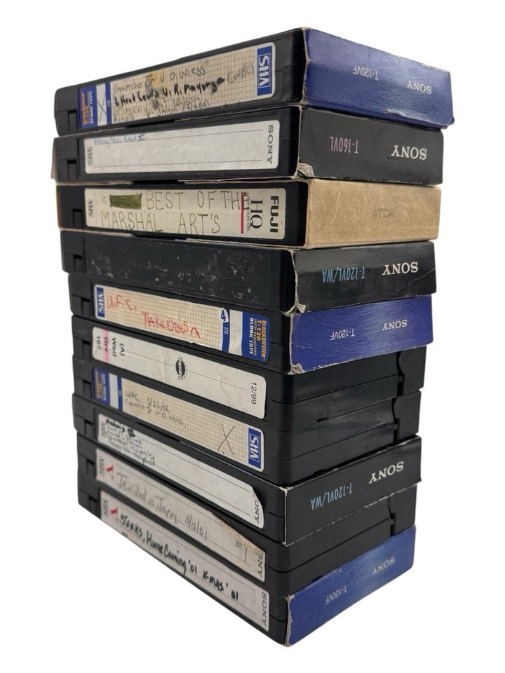 Vintage VHS Sports Lot Of 10 Handwritten Labels UFC & Boxing Untested ...